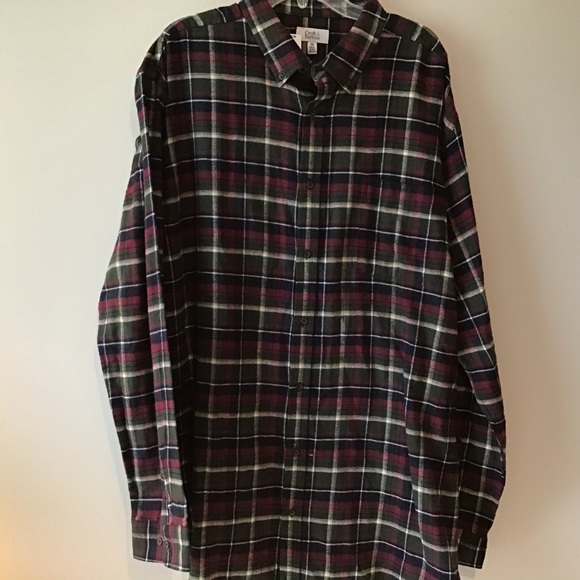 croft & barrow | Shirts | Shirt 3xt Green Red Black Plaid Cotton ...
